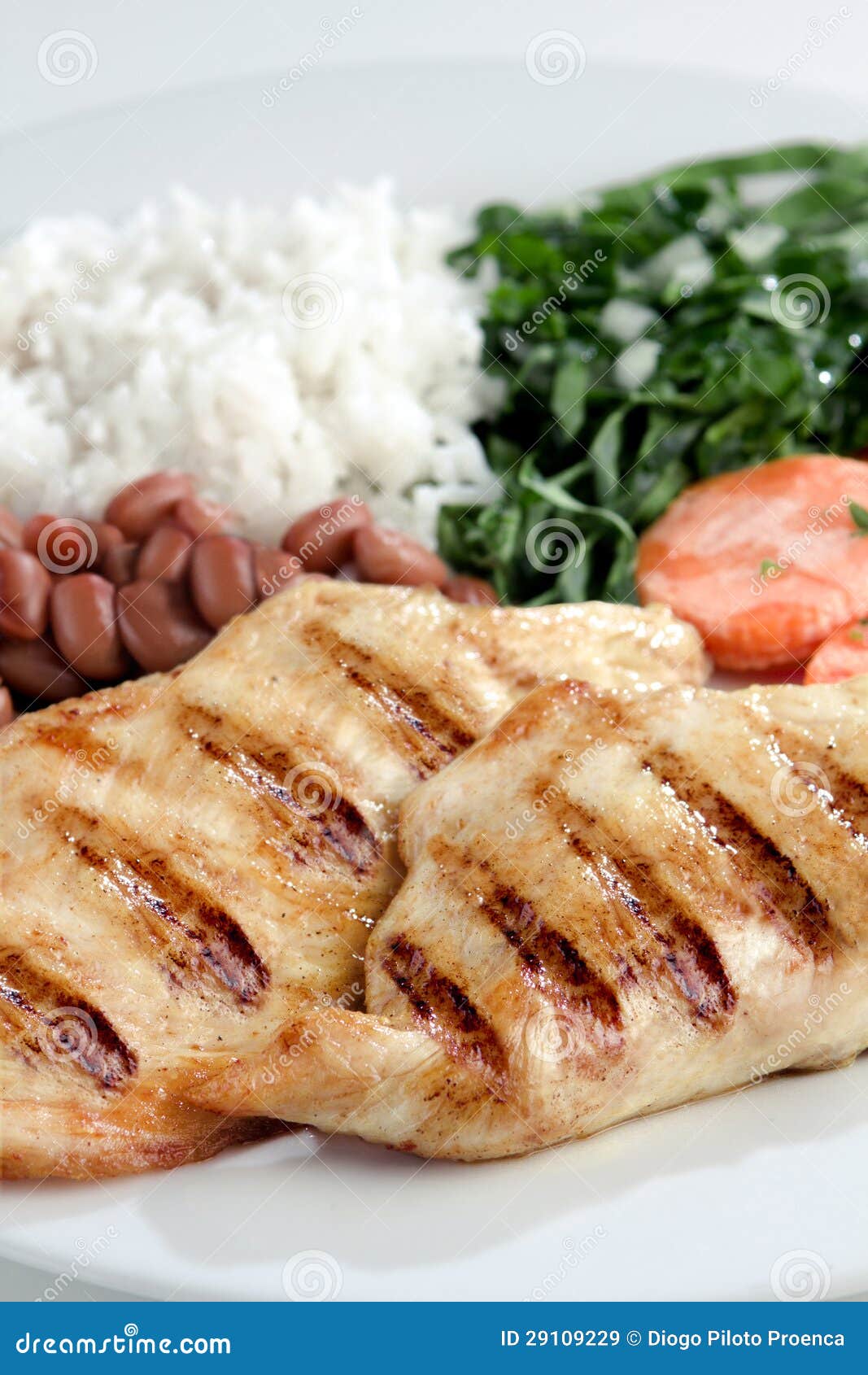 Typical Dish of Brazil, Rice and Beans Stock Image - Image of chicken ...