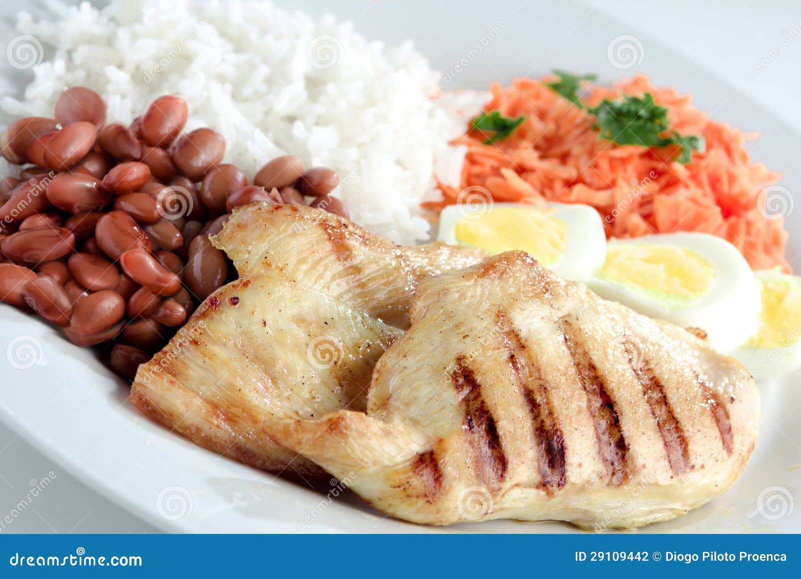 Typical Dish of Brazil, Rice and Beans Stock Photo - Image of meat ...