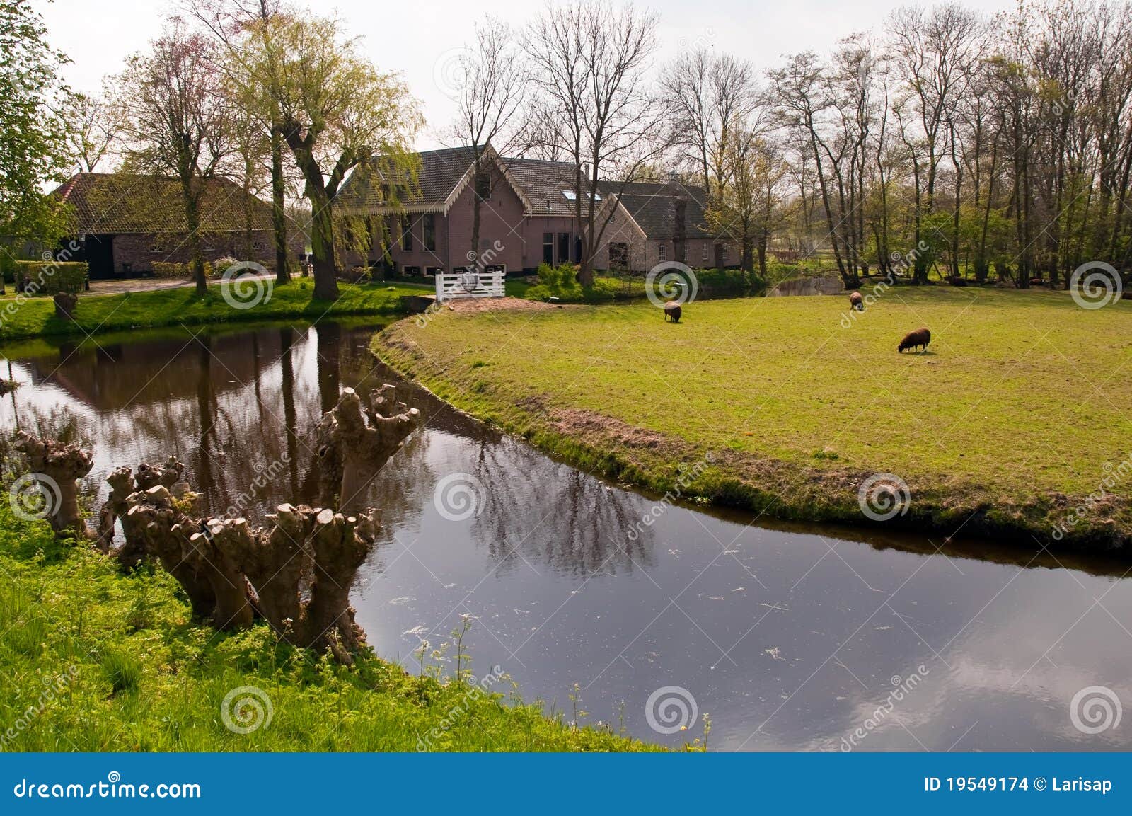 Typical Dutch Country House in Netherlands . Stock Photo - Image of ...