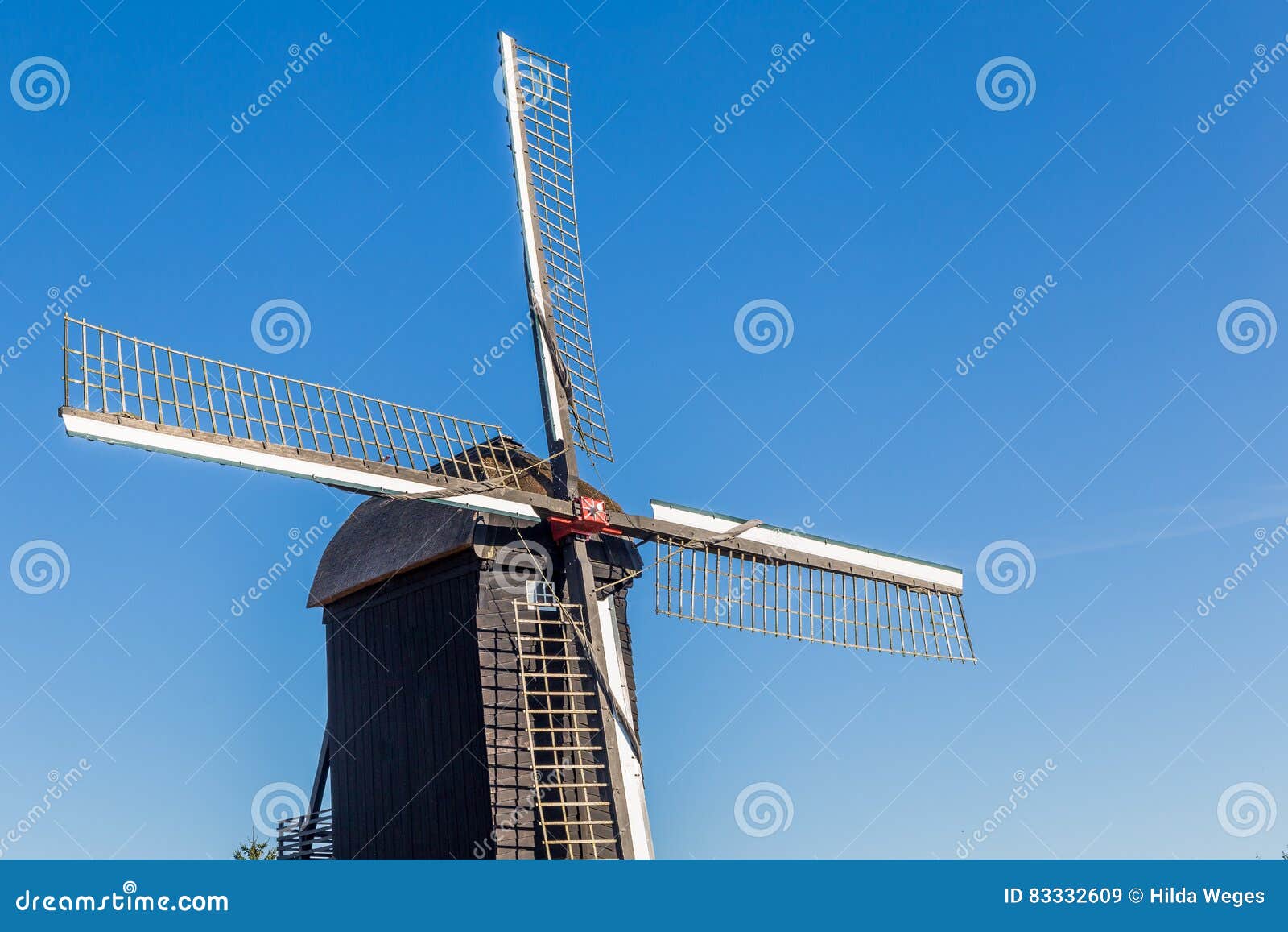 Typical Dutch Doesburger Mill Stock Image - Image of touristic, flour ...