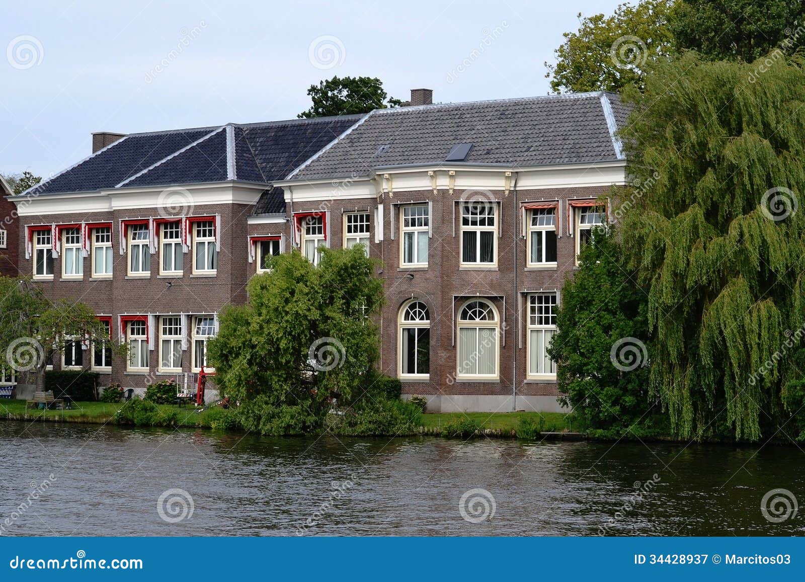 Typical Dutch house. stock image. Image of tree, amsterdam - 34428937