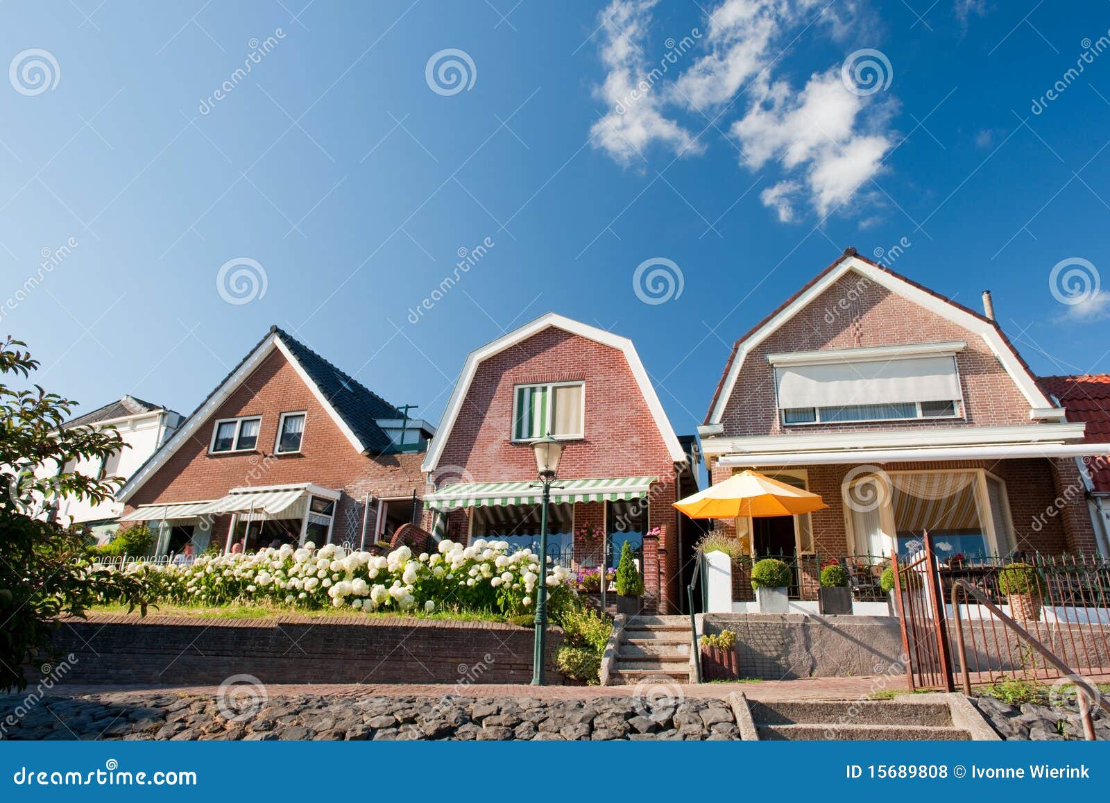 Typical Dutch houses stock photo. Image of pole, summer - 15689808