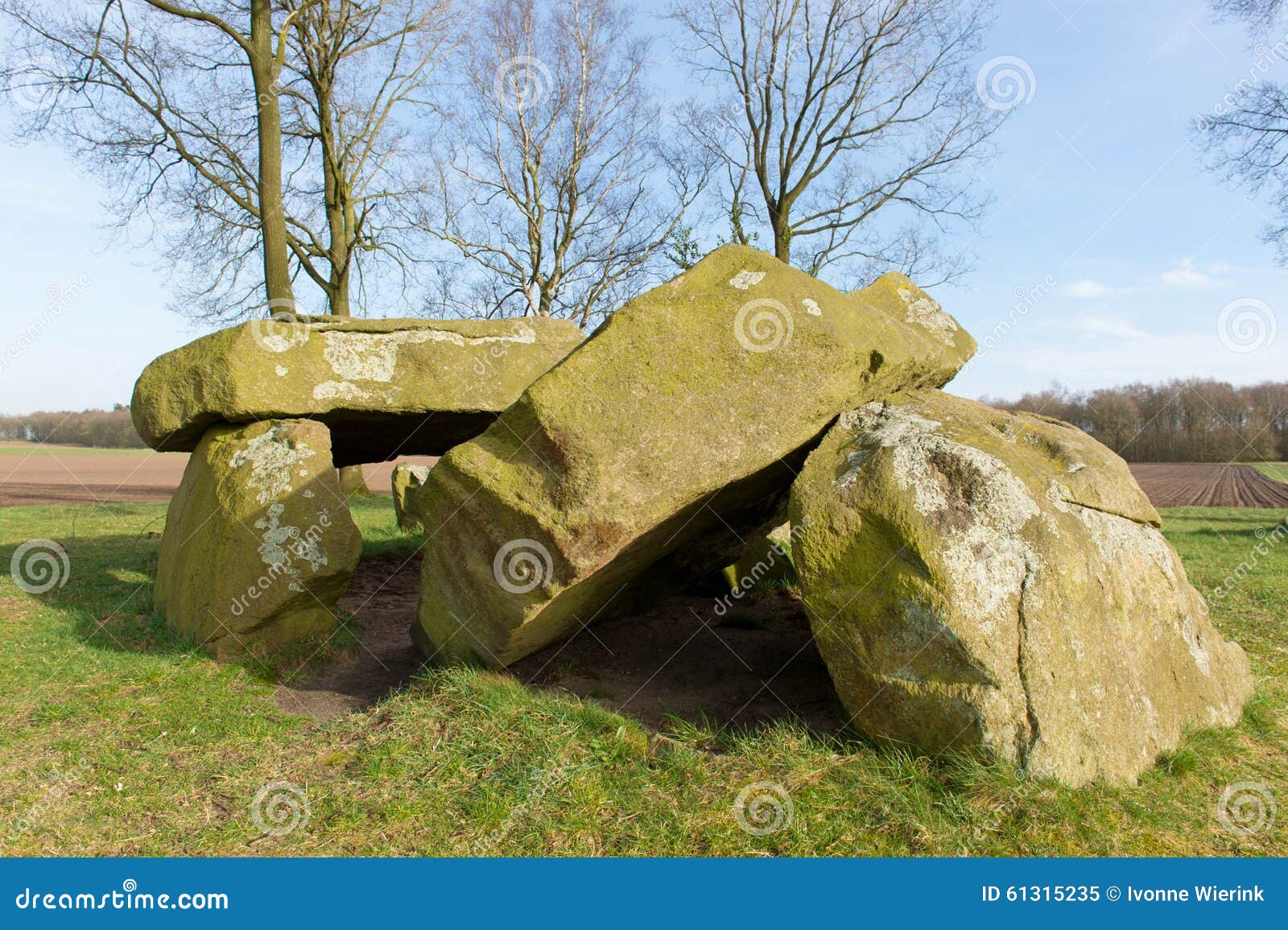 Typical Dutch Hunebed stock image. Image of typical, borger - 61315235