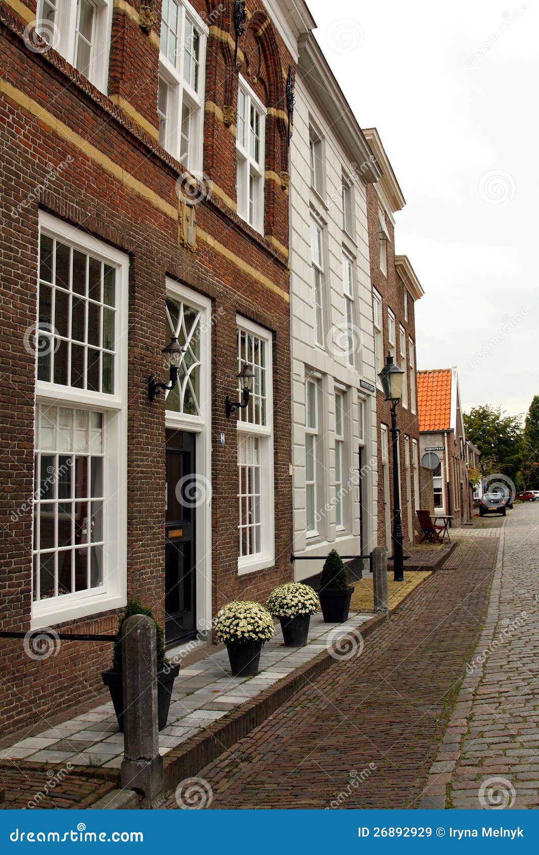 A Typical Dutch Street in Heusden, the Netherlands Stock Image - Image ...