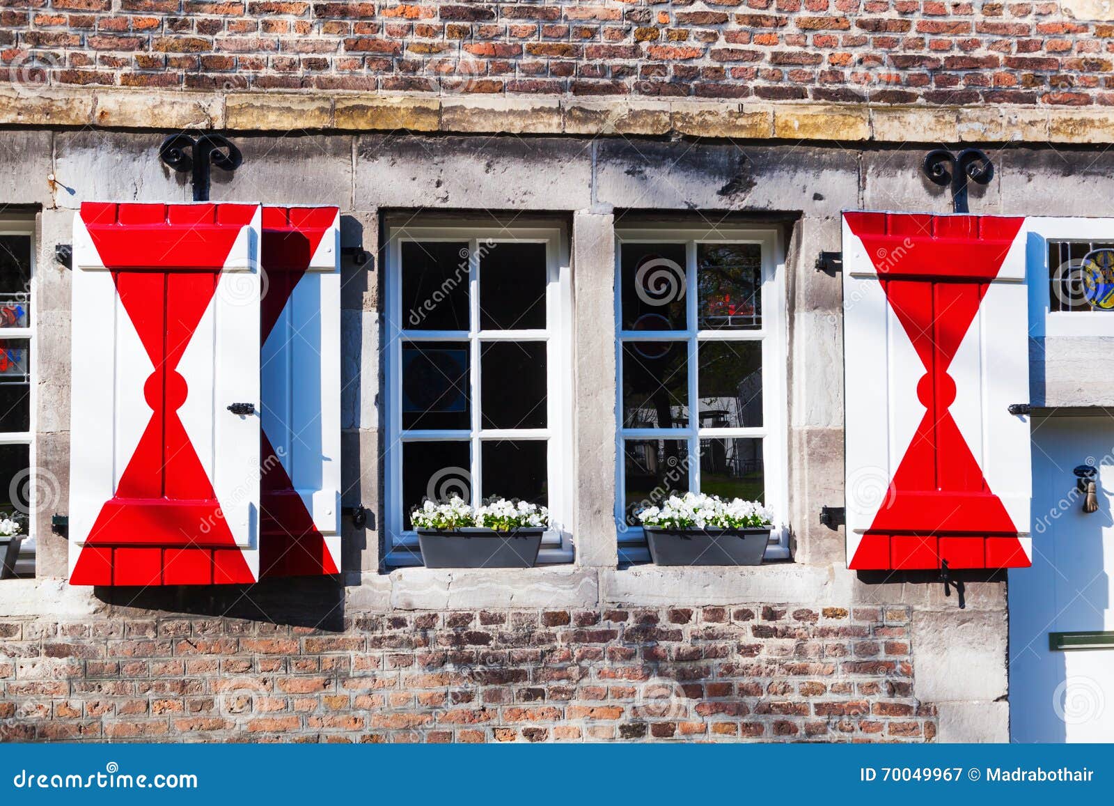 Typical Dutch Window in Maastricht Stock Image - Image of wall ...