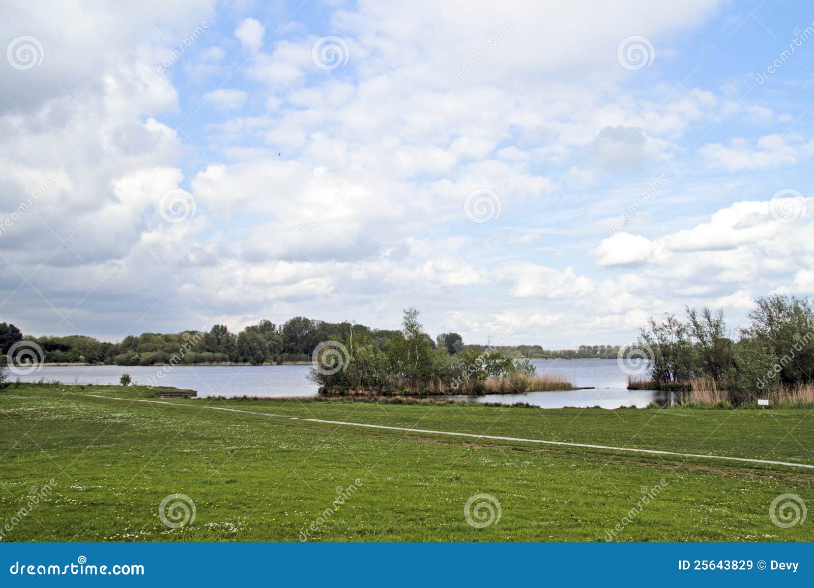Typical Duth Landscape in Netherlands Stock Image - Image of canal ...