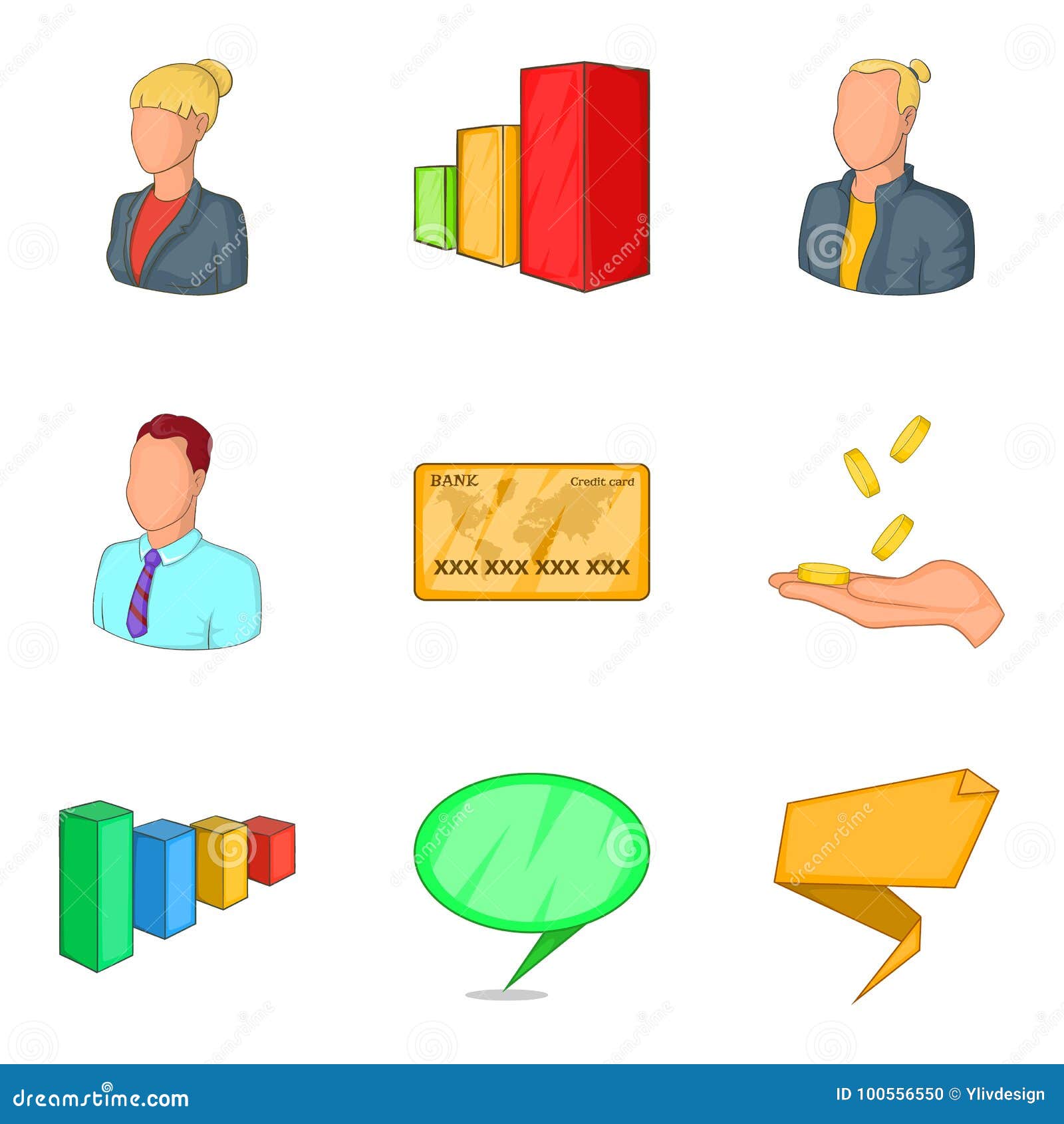 Typical Employee Icons Set, Cartoon Style Stock Vector - Illustration ... Typical Employee Icons Set, Cartoon Style Stock Vector - Illustration ...