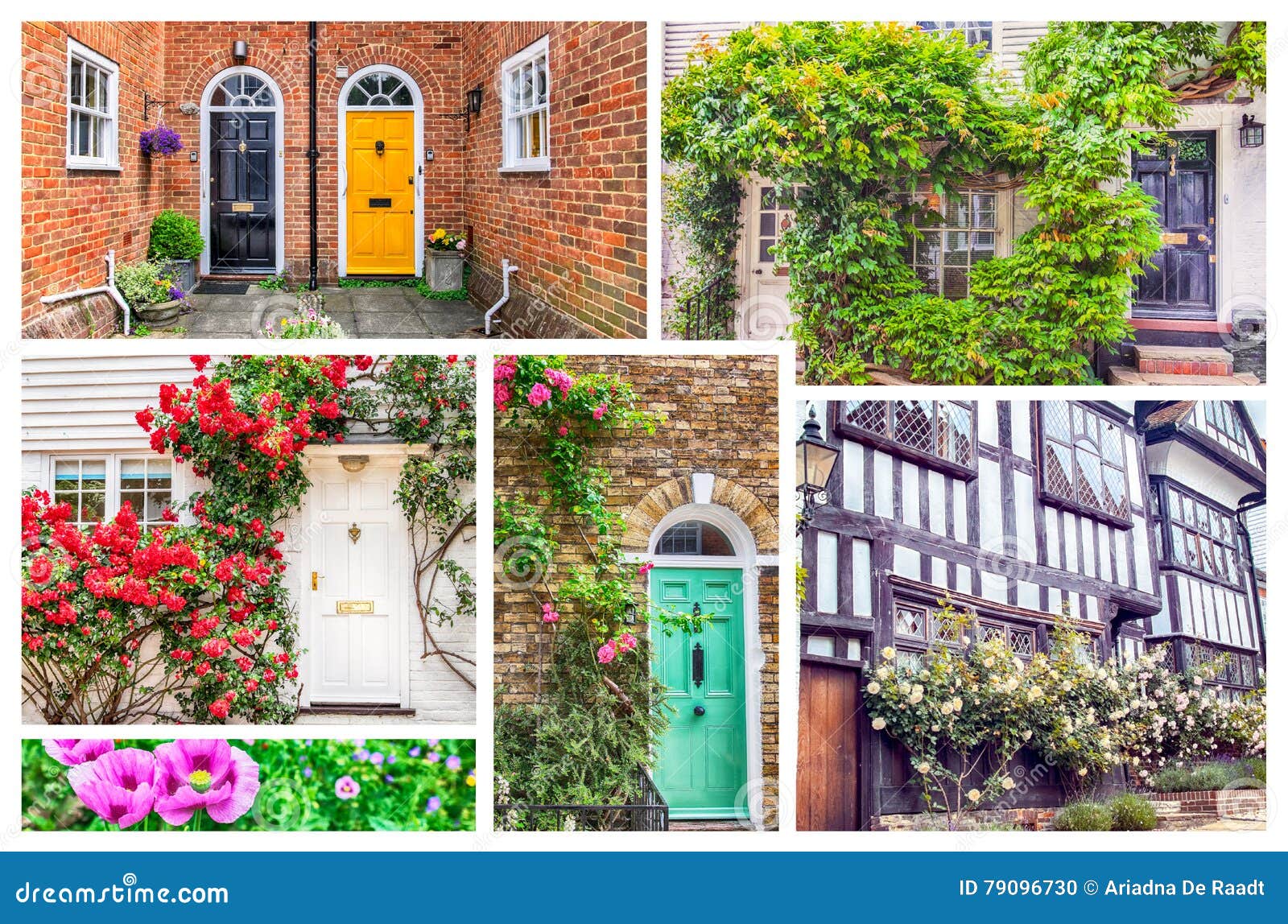 Typical English Doors and Windows Stock Photo - Image of property ...