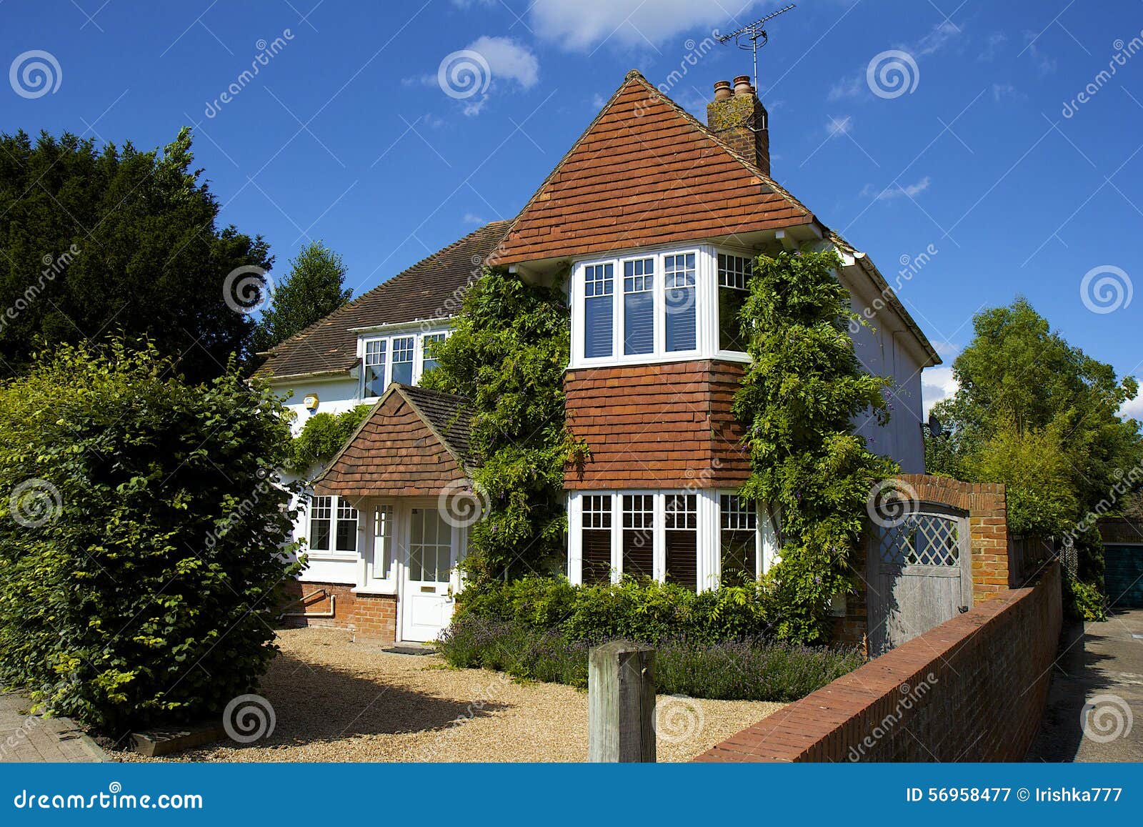 Typical English house stock image. Image of roof, rental - 56958477