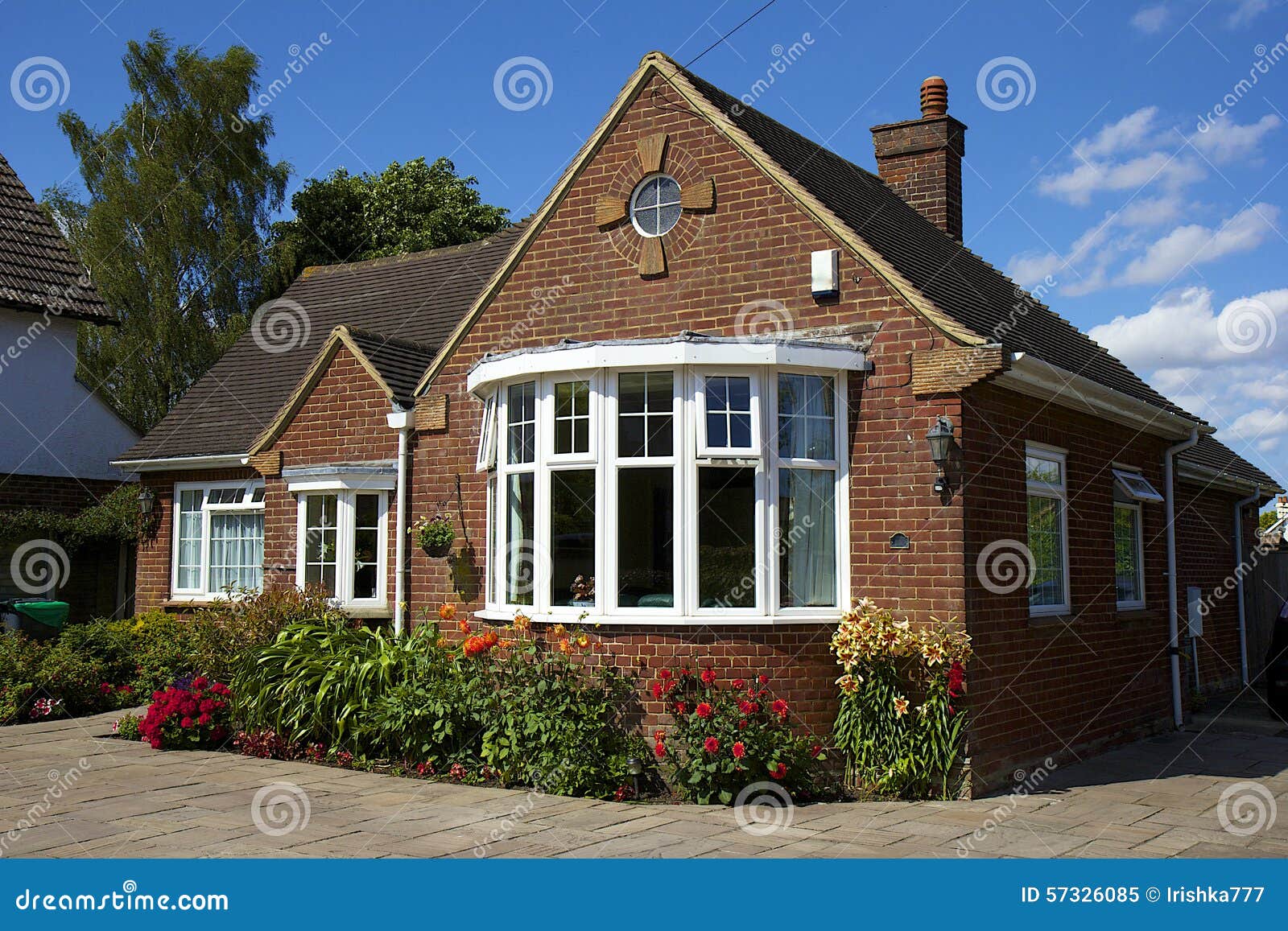 Typical English house stock image. Image of brick, domestic - 57326085