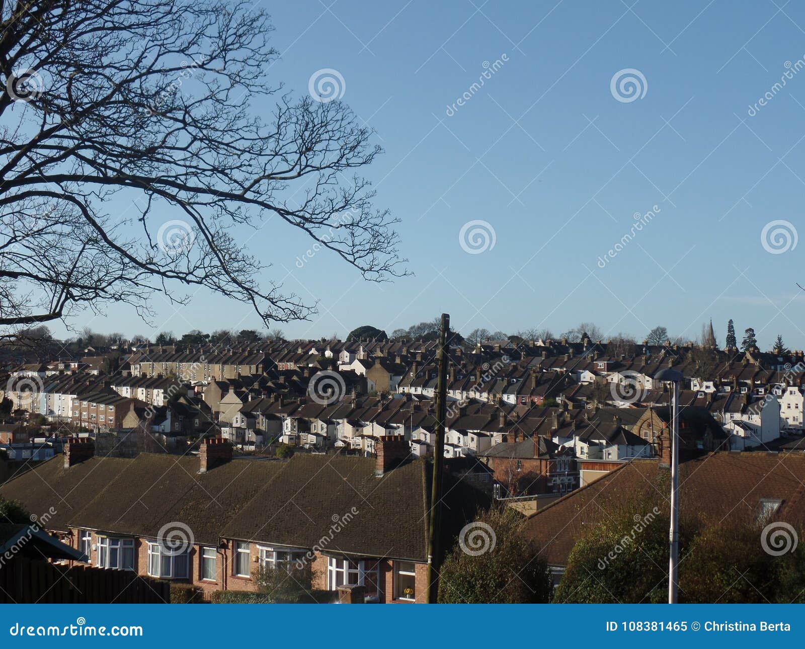 Typical English Rooftops in Rochester, Kent Stock Image - Image of ...
