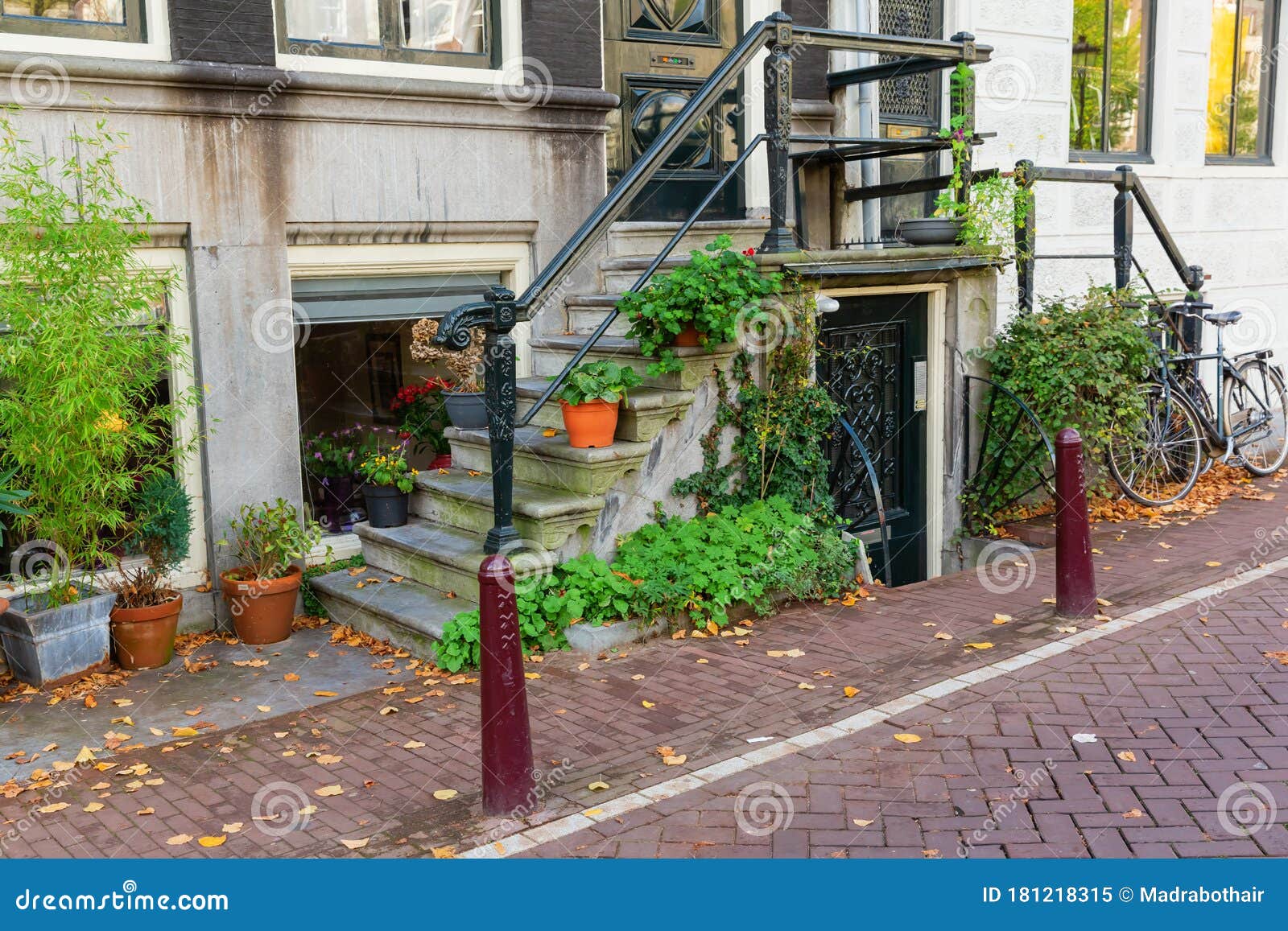 Typical Entrance of a Dutch Building in Amsterdam, Netherlands Stock ...