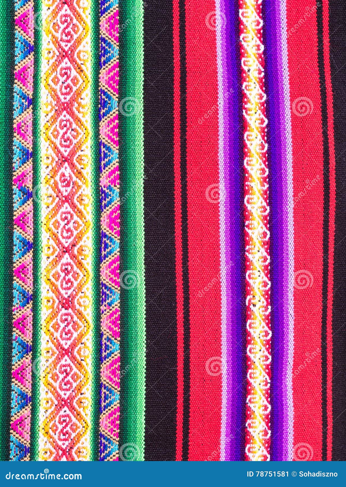 Typical Ethiopian Hand-woven Colorful Fabric Stock Image - Image of ...