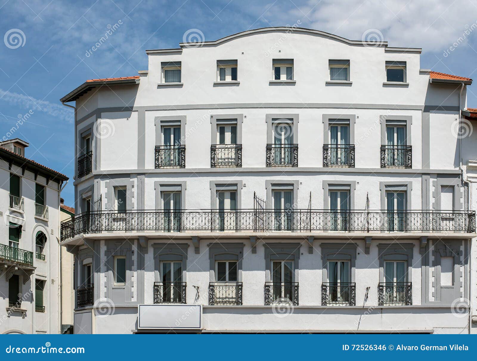Typical european building. stock photo. Image of blank - 72526346