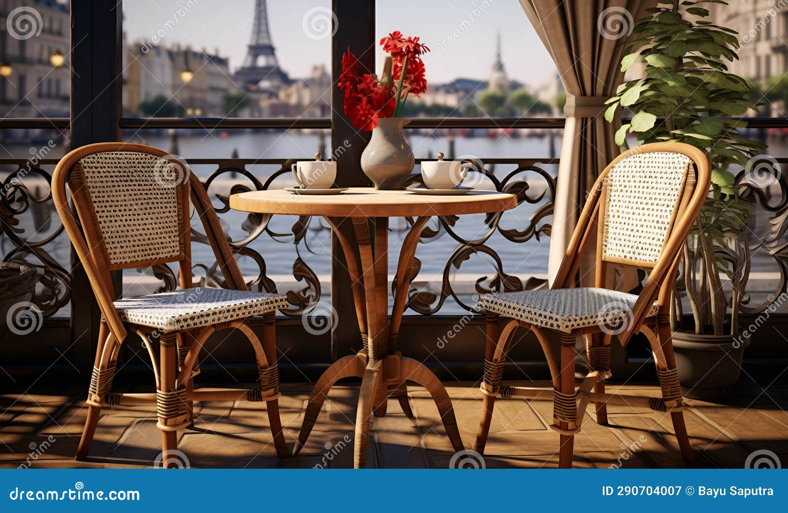 Typical European Roadside Cafe Tables and Chairs, Ai Generative Stock ...