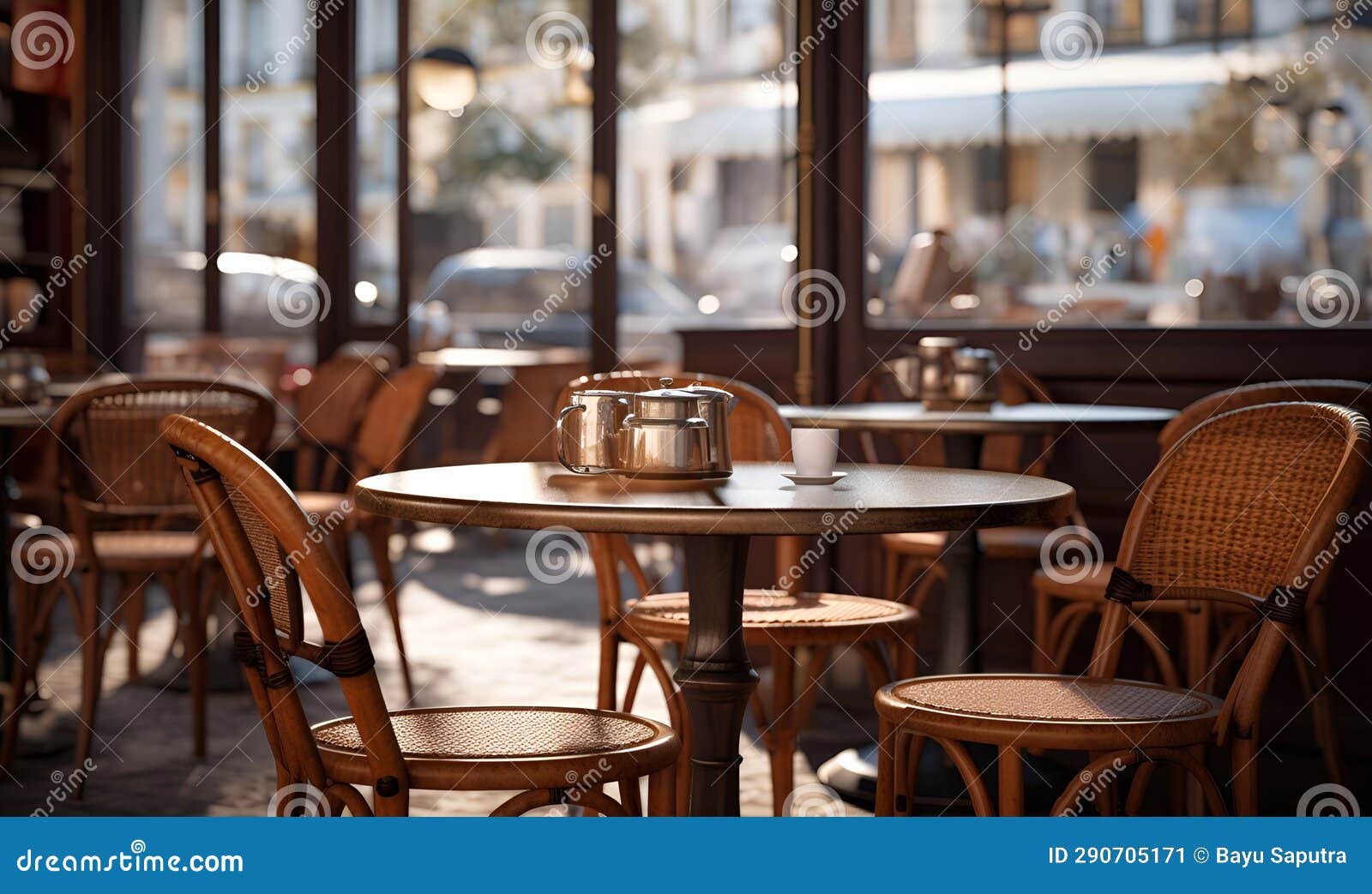 Roadside Cafe Near The Forest, The Road With A Car And A Tractor ...