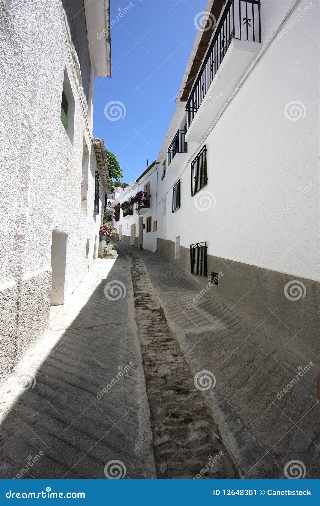 Typical European Street stock image. Image of doors, ancient - 12648301