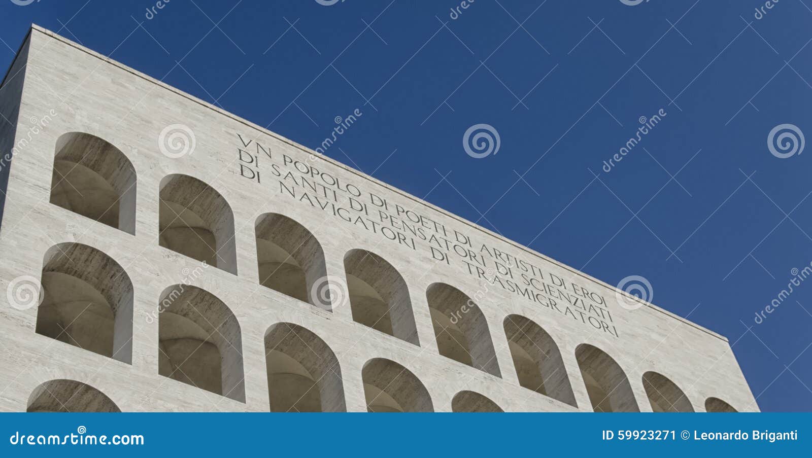 Typical Example of Rationalist Architecture in Rome Stock Image - Image ...