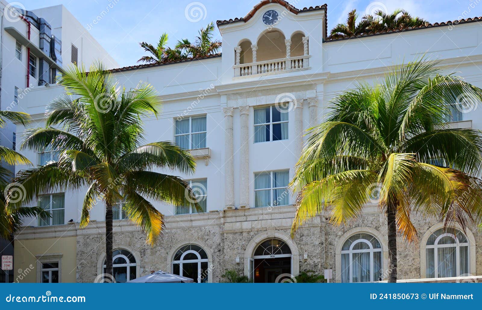 Typical Facade in Miami Beach at the Atlantic, Florida Stock Image ...