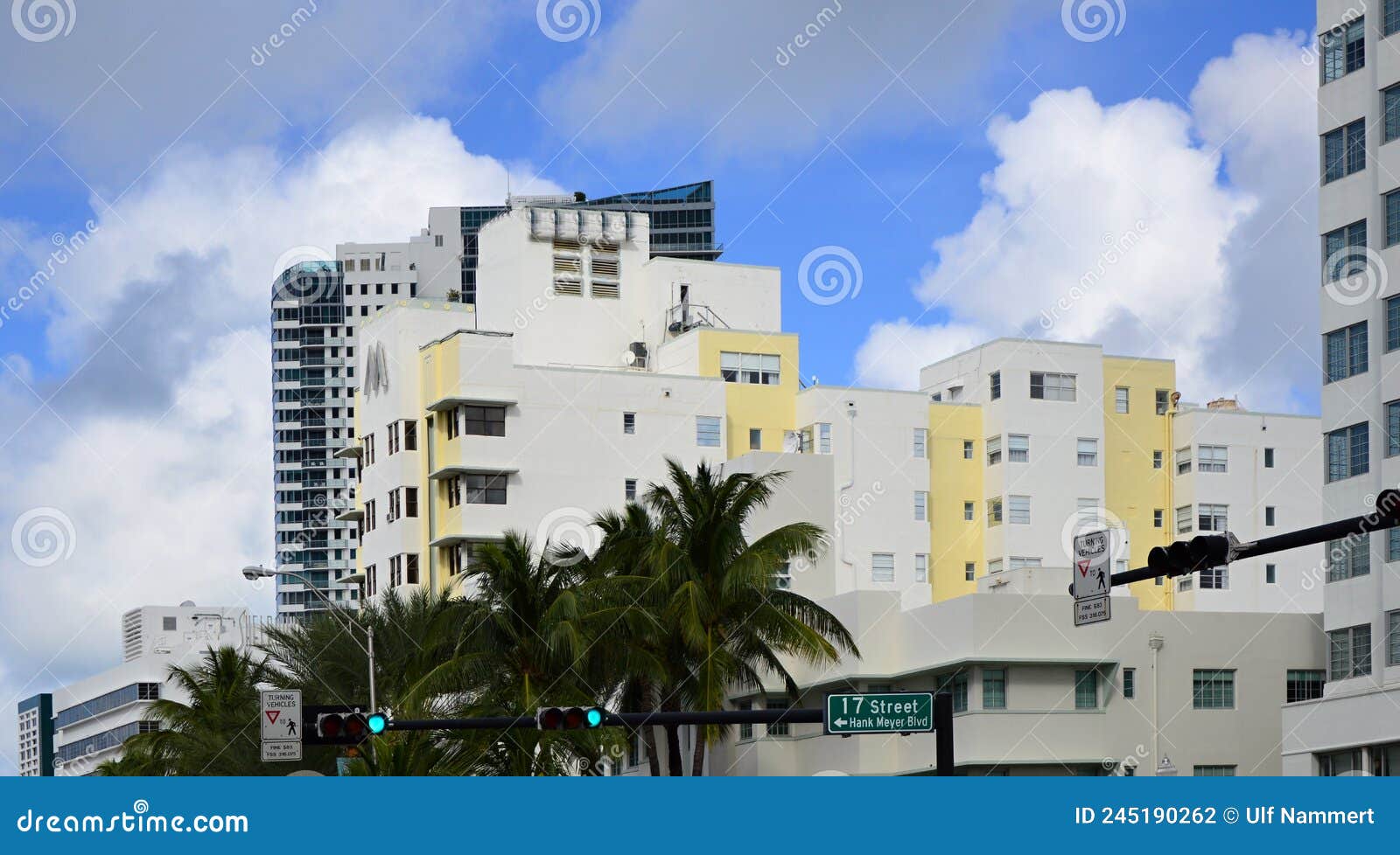 Typical Facade in Miami Beach at the Atlantic, Florida Editorial ...