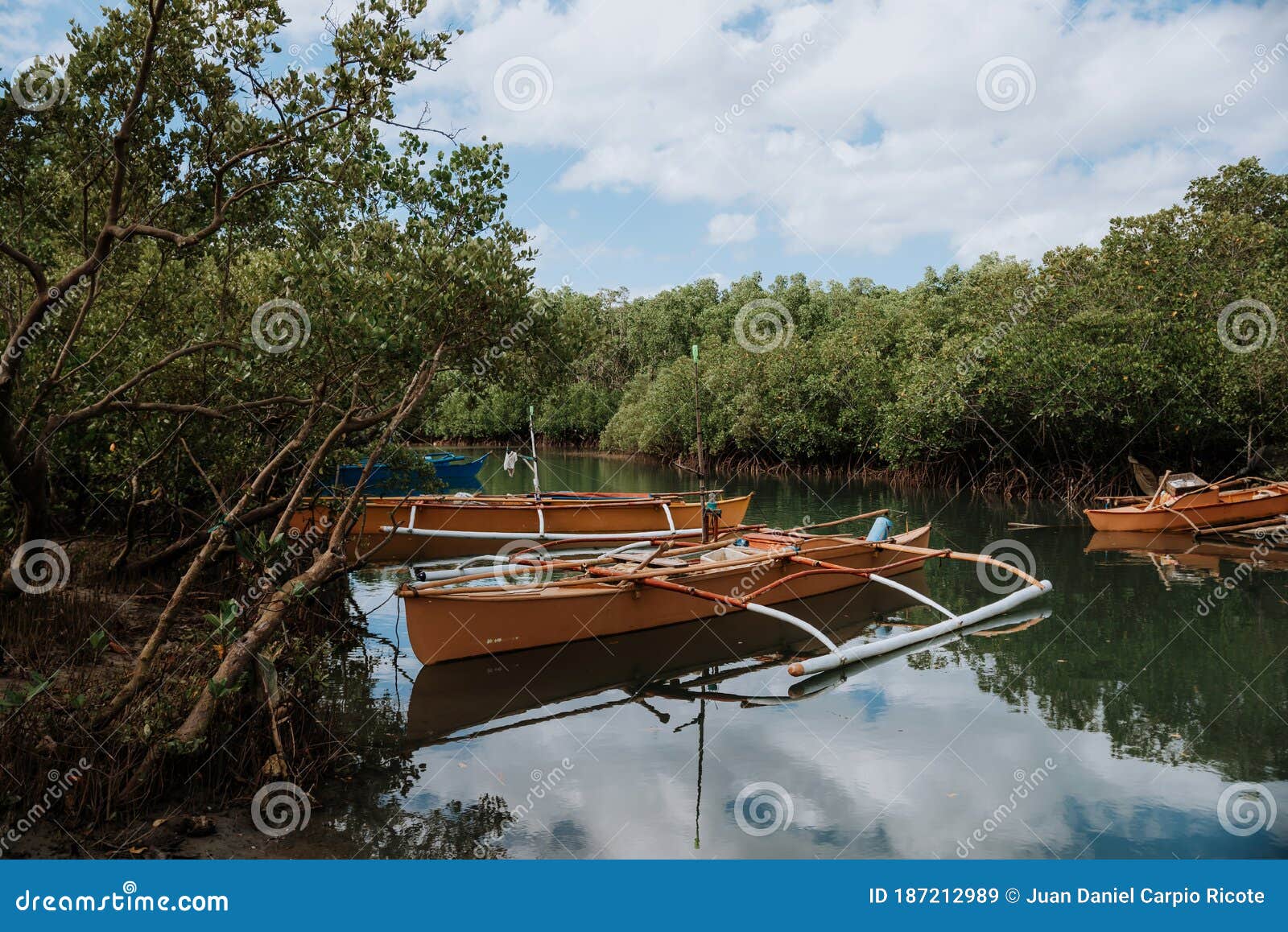 Typical Filipino Boat on the Bohol Coast in the Philippines Stock Image ...
