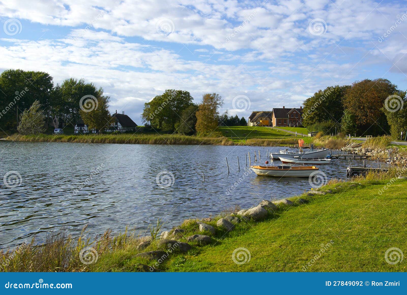 Typical Fishermen Village Funen Denmark Stock Photo - Image of coast ...