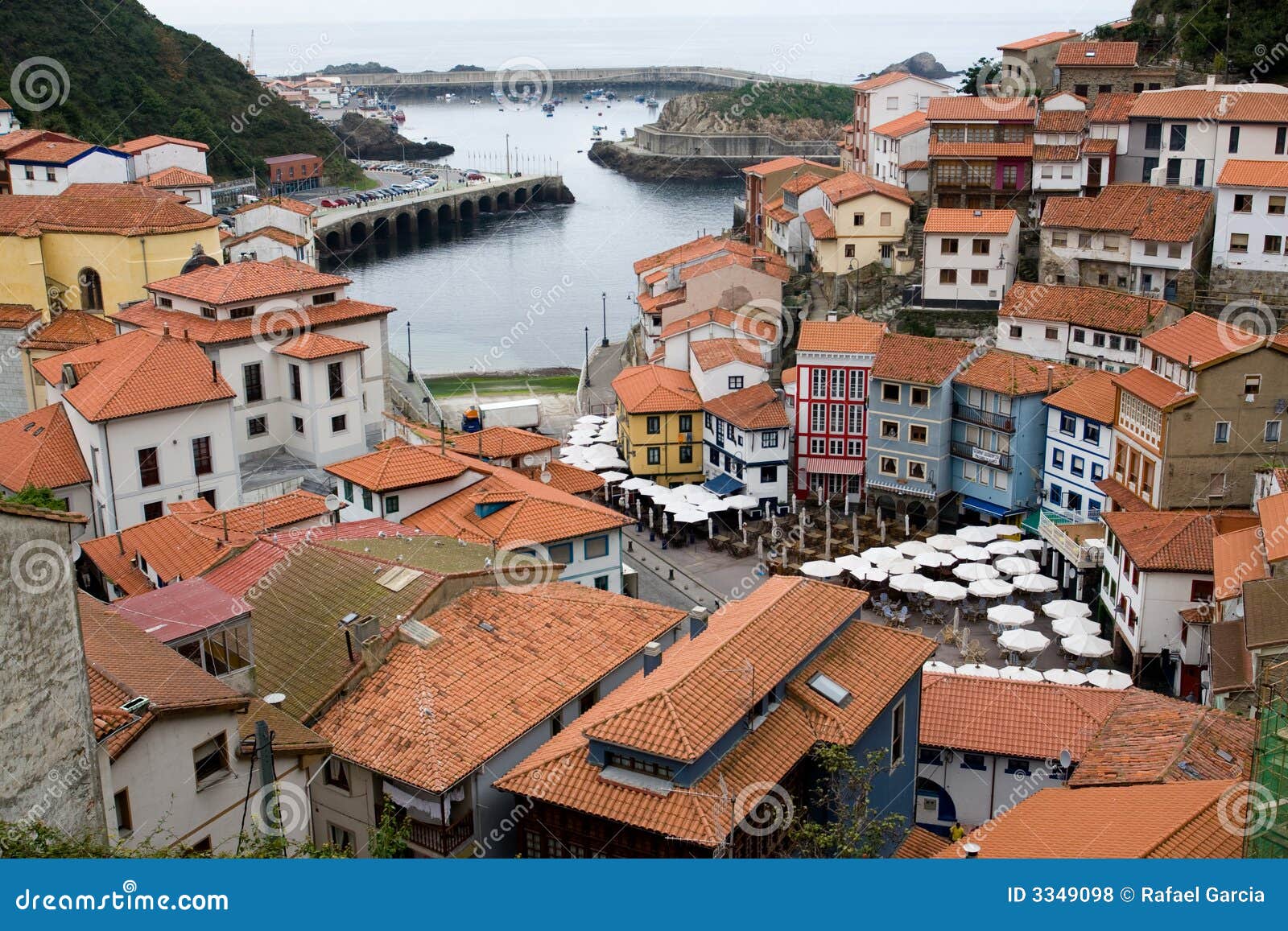 Typical fishing tonw stock photo. Image of tipismo, tiled - 3349098
