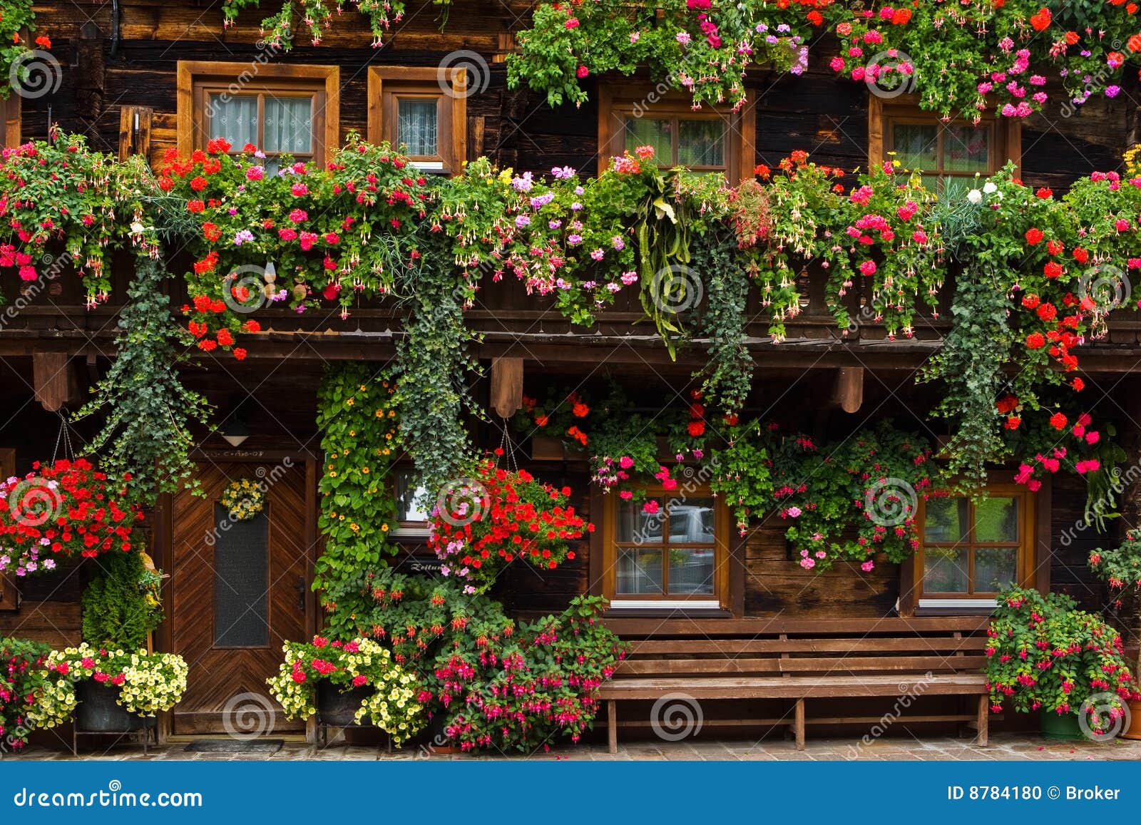 Typical Floral Adornments in Austria Stock Photo - Image of beauty ...