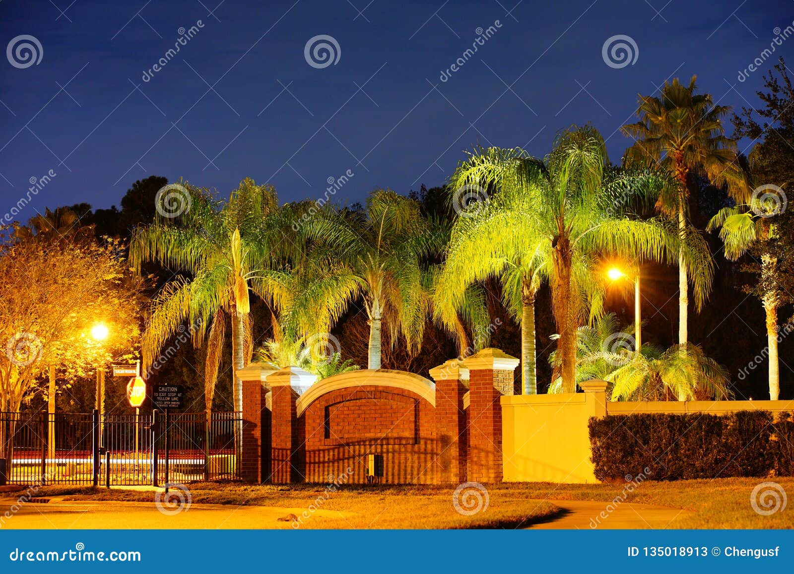 A Typical Florida Community Stock Image - Image of figurine, landscape ...