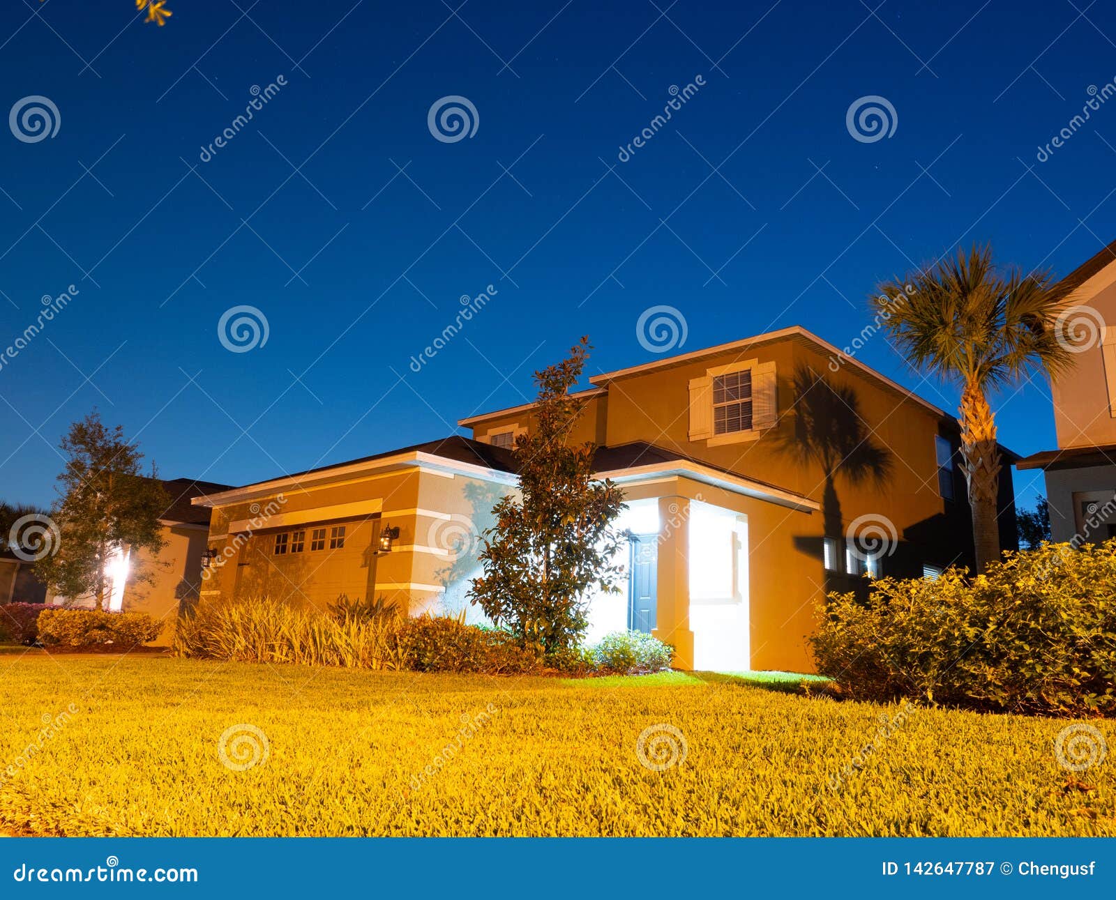 A typical Florida house stock image. Image of door, light - 142647787