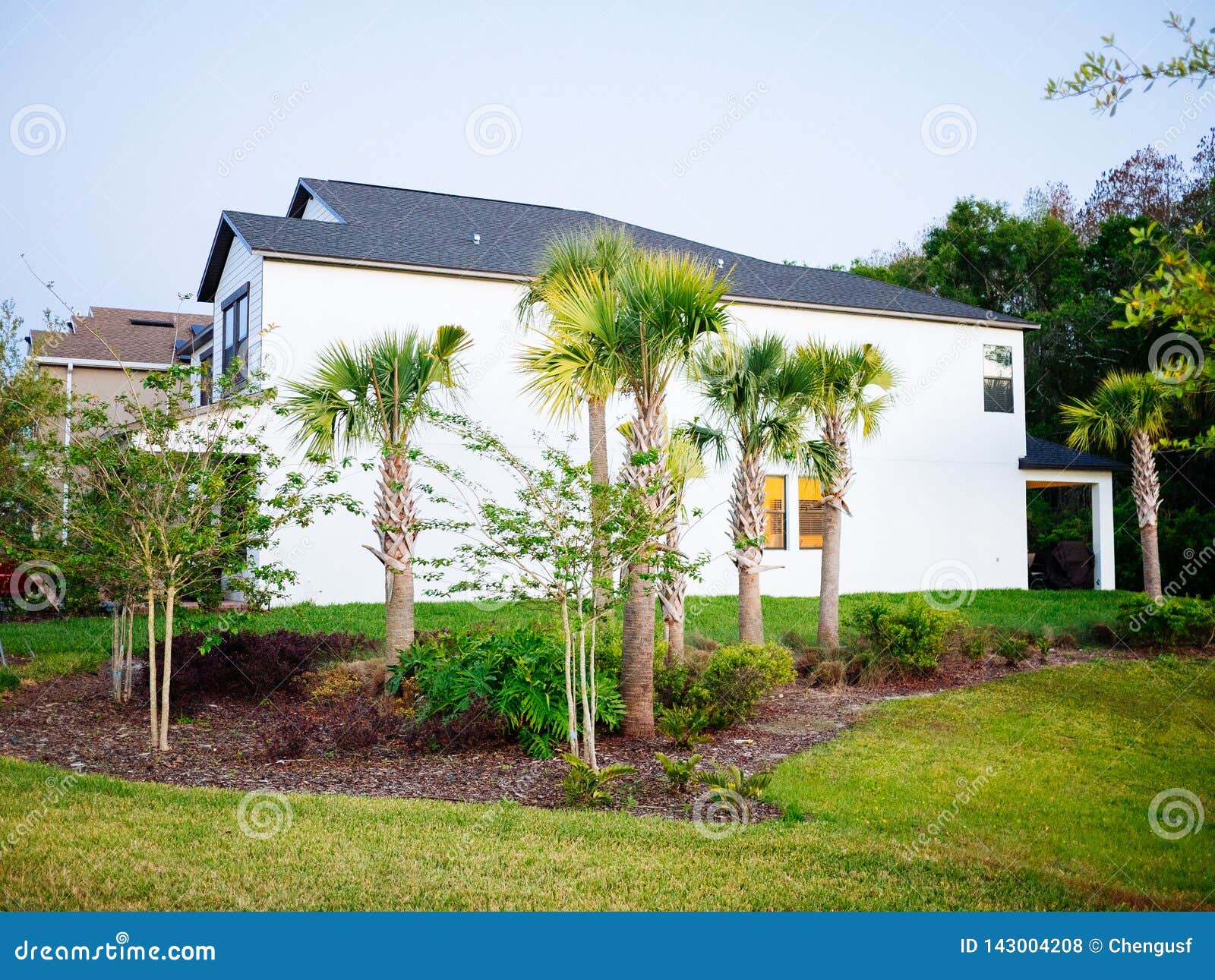 A typical Florida house stock photo. Image of door, city - 143004208