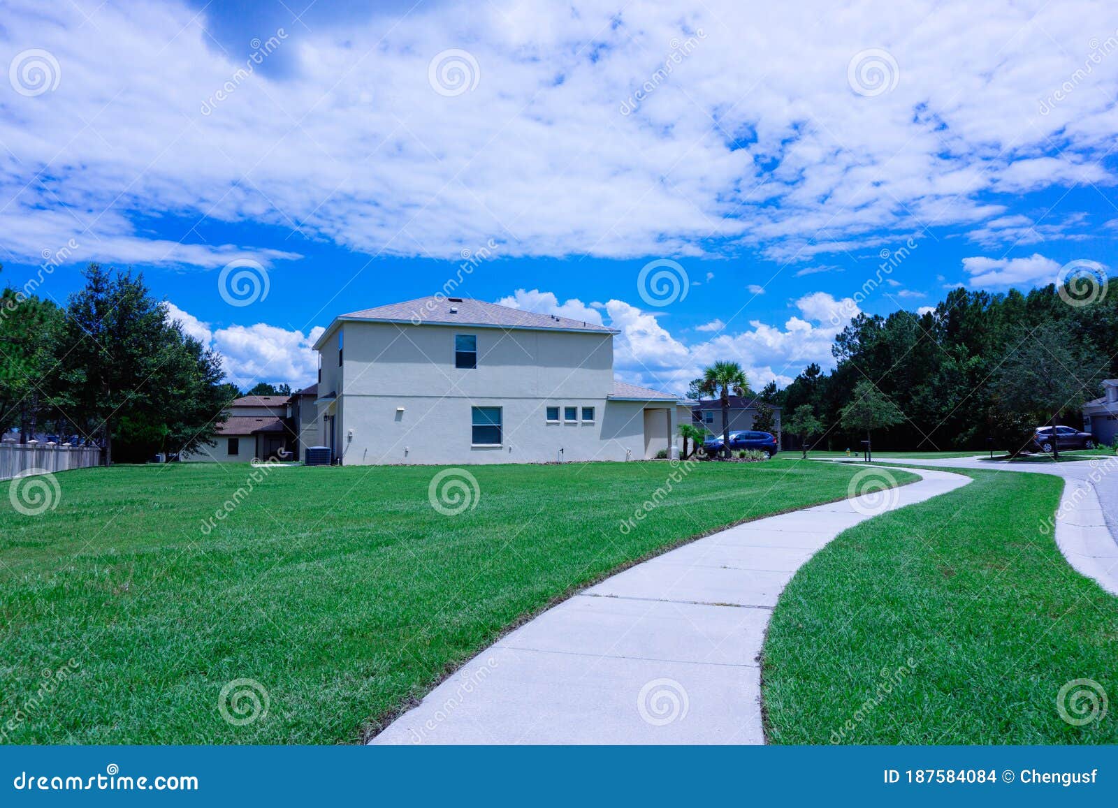 A typical Florida house stock photo. Image of landmark - 187584084
