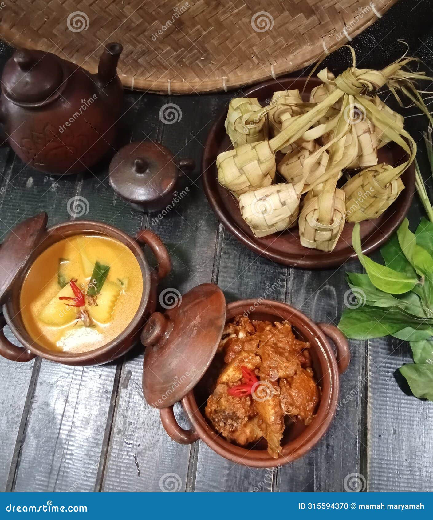 Typical Food for Eid Al-Fitr in Indonesia Stock Photo - Image of food ...