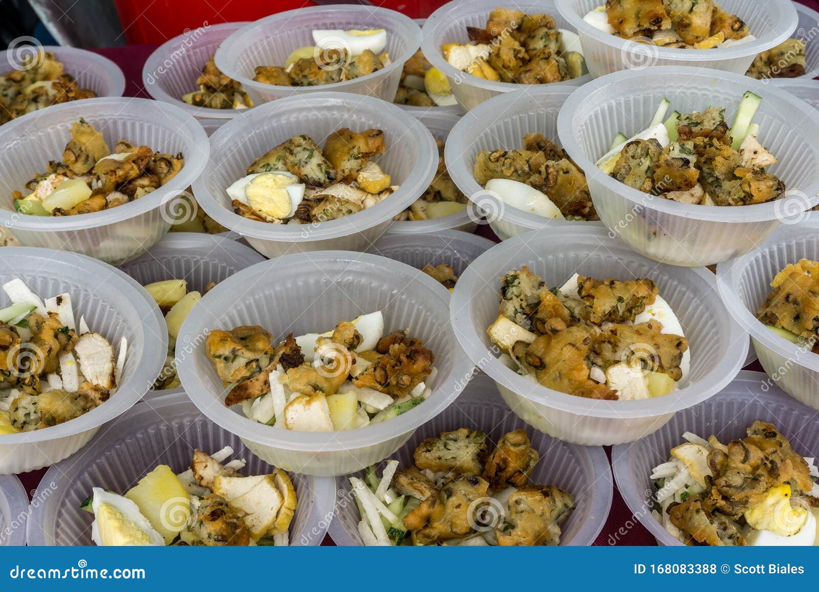 Typical Sarawak Laksa Soup With Noodles, Green Beans, Tofu, Chic Stock ...