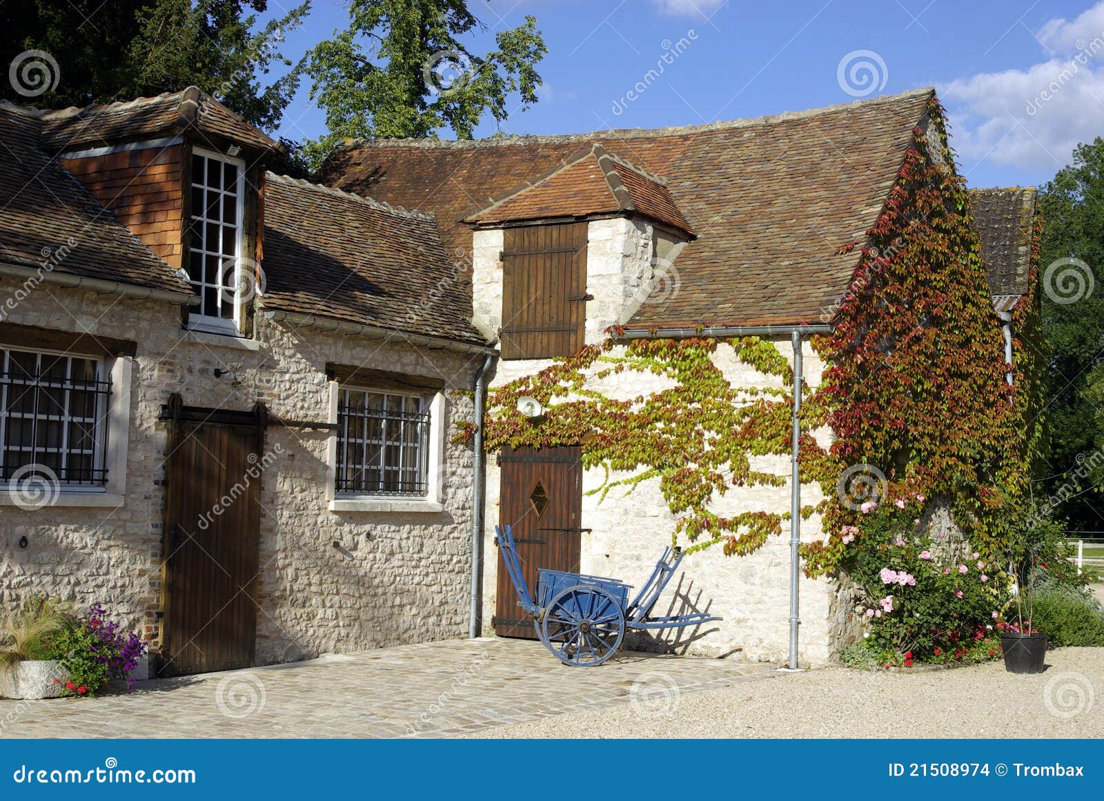 Typical French cottage stock photo. Image of countryside - 21508974