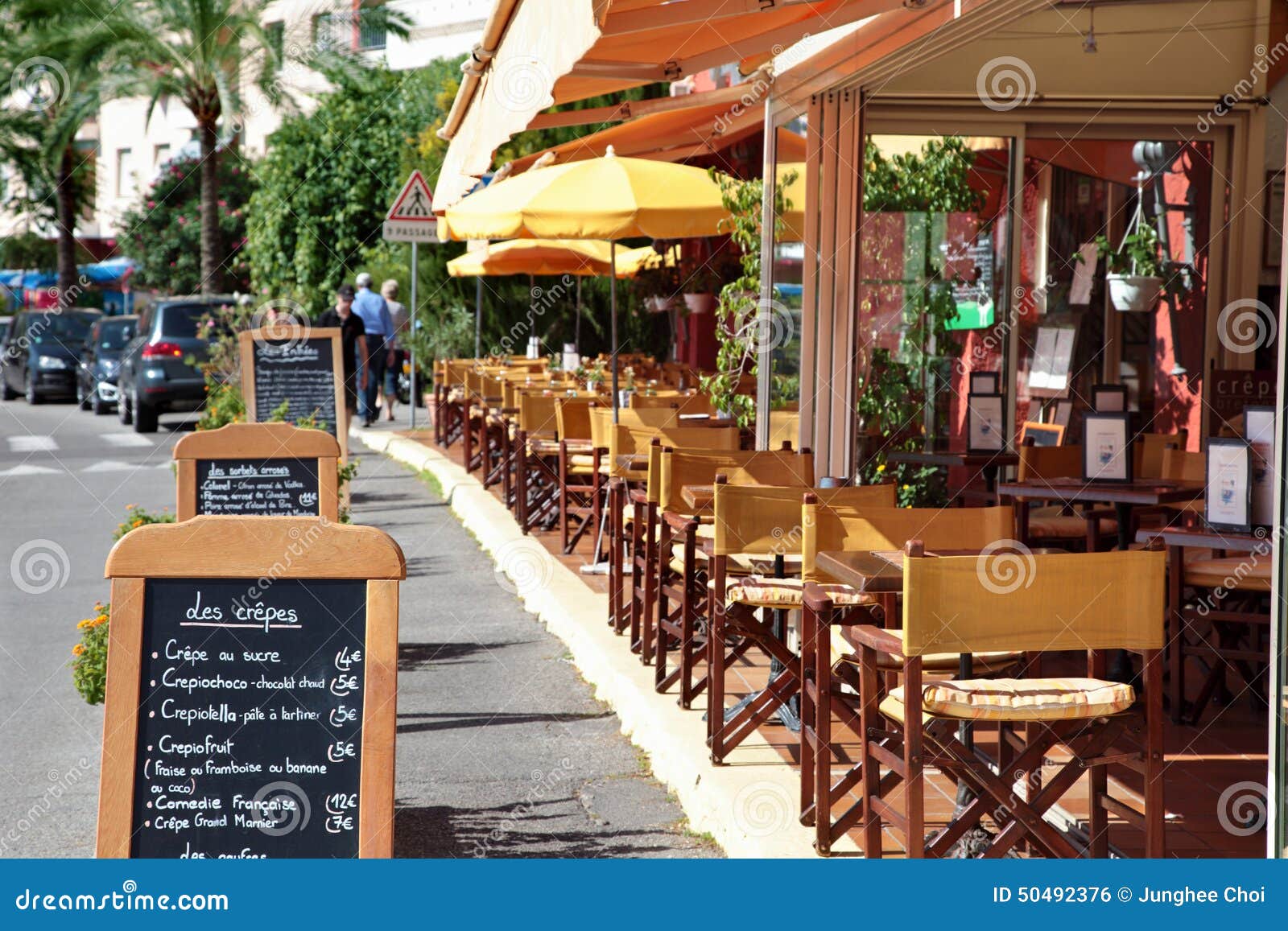 Typical French Restaurant Scene Stock Photo - Image of european ...