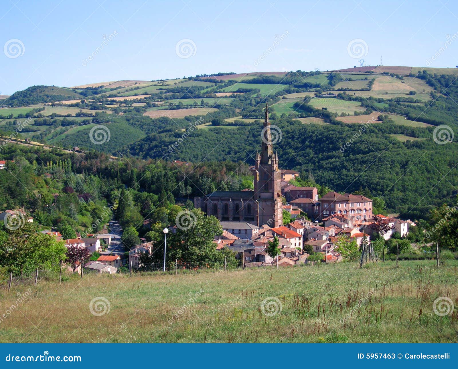 Typical french village stock image. Image of millau, pretty - 5957463