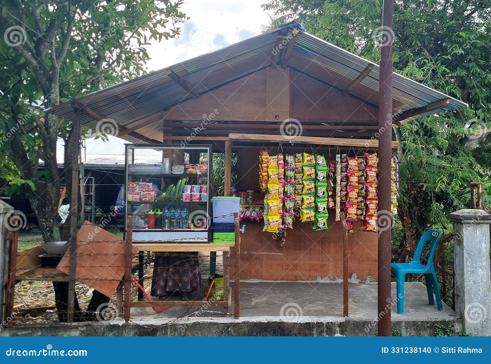 The Typical Front View of the Stalls in Indonesia that Sell Sachet ...