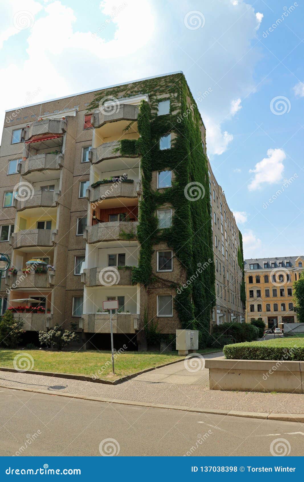 Typical gdr architecture stock photo. Image of european - 137038398