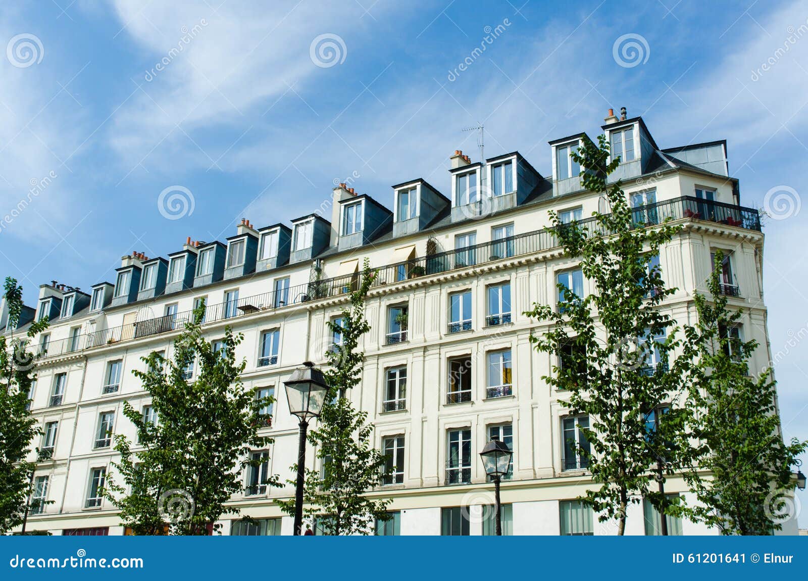 The Typical Generic Houses in Paris France Stock Image - Image of ...