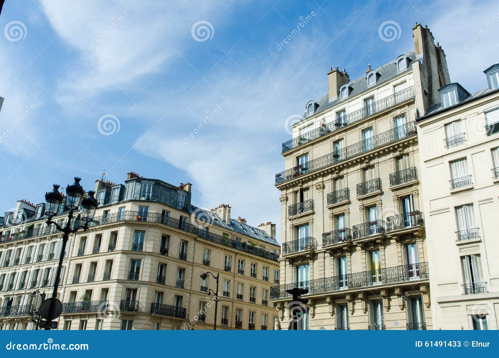 The Typical Generic Houses in Paris France Stock Image - Image of ...