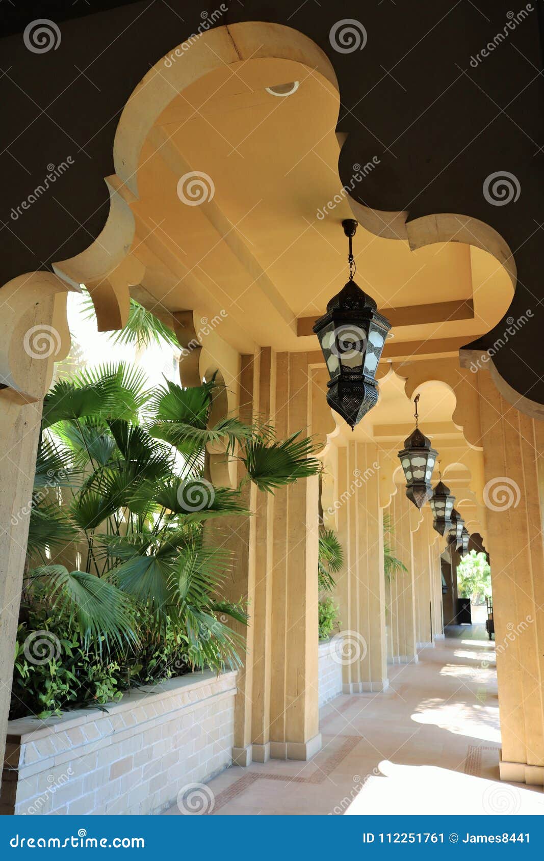 Arabic Style in Modern Architecture. Dubai. Stock Image - Image of ...