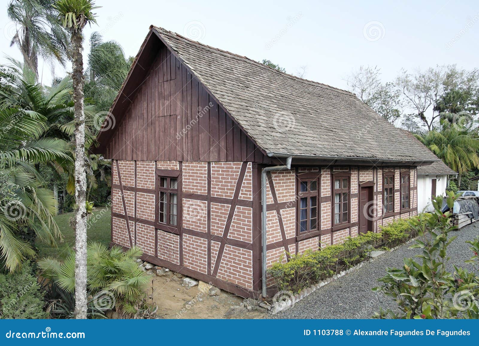 Typical German Half-Timbered Historical House Stock Photo - Image of ...