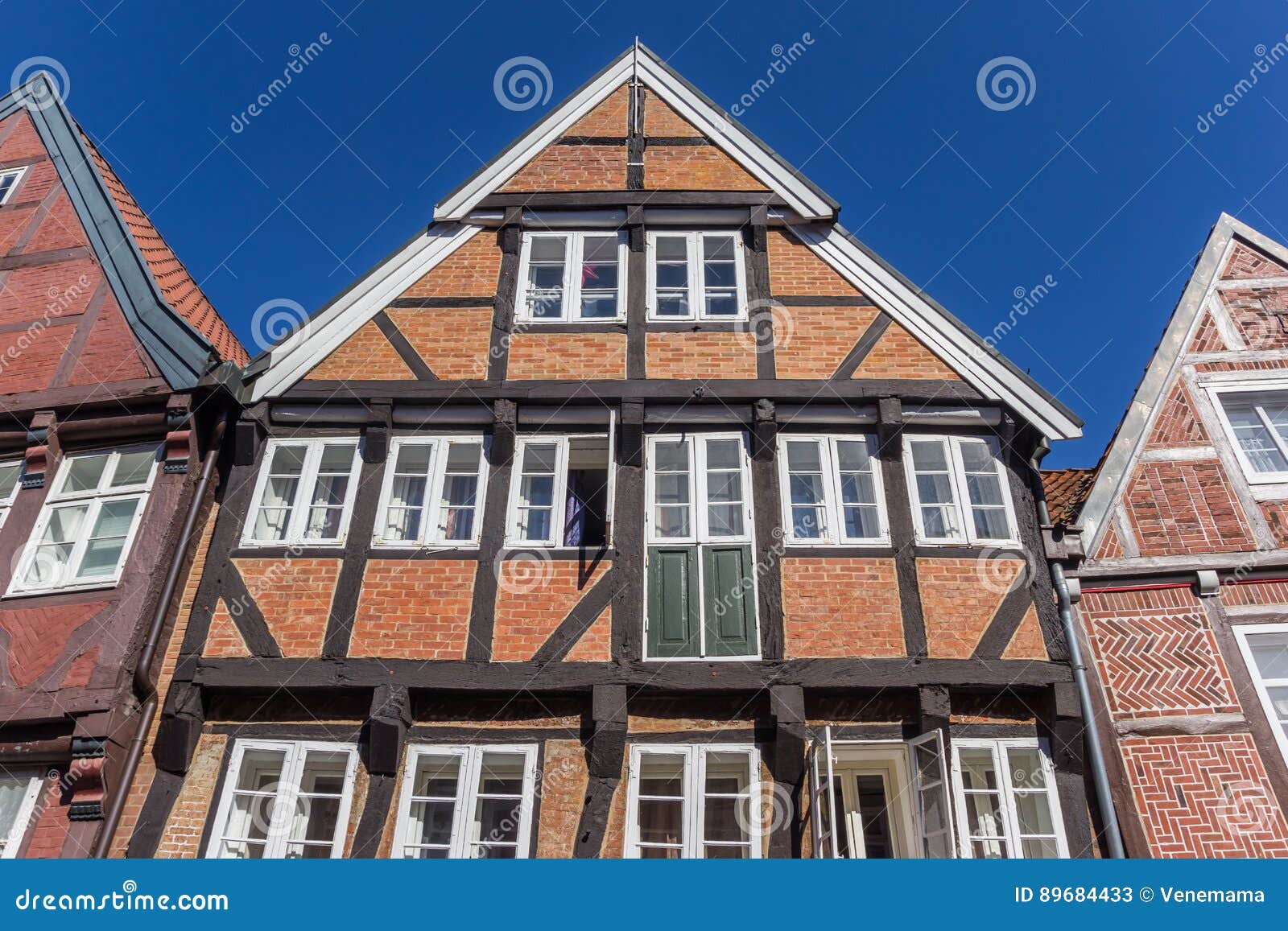 Typical German Half Timbered House in Hanseatic City Stade Stock Image ...