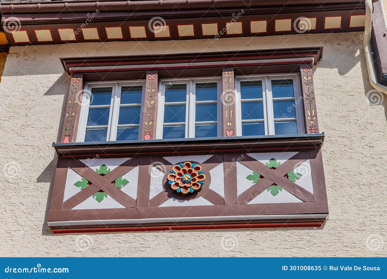 Typical German Window on a Half-timbered House Editorial Image - Image ...