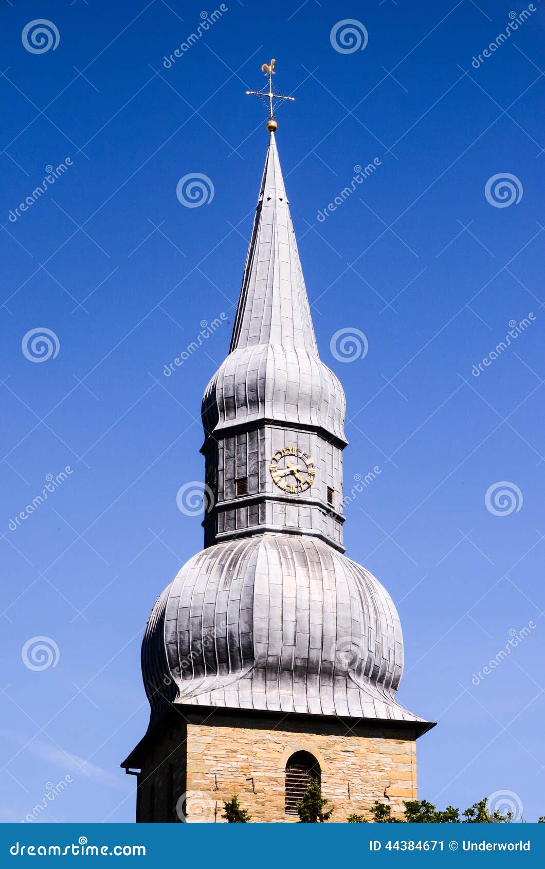 Typical Gothic Belfry Church Tower Stock Image - Image of germany ...
