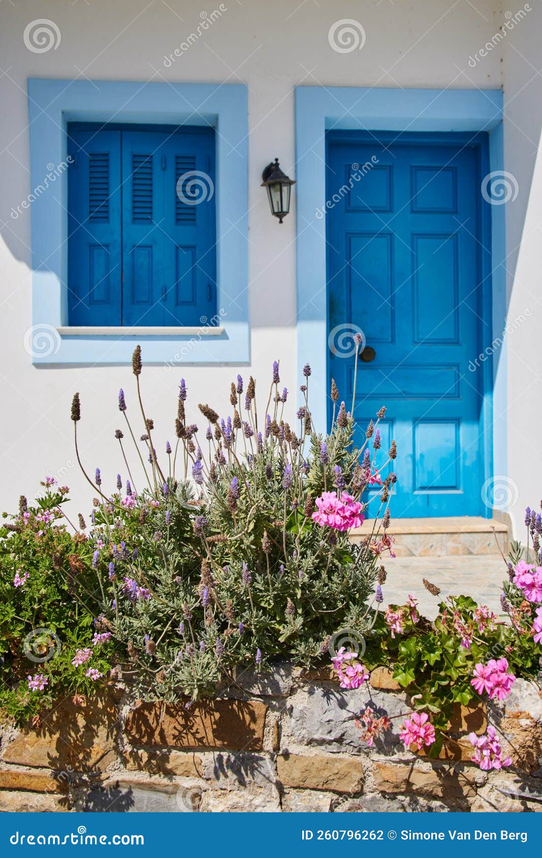 Typical Greek Blue Door on the Island of Karpathos Stock Photo - Image ...