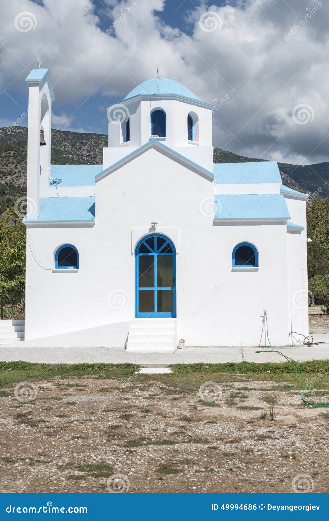 Typical Greek church stock photo. Image of blue, vacation - 49994686