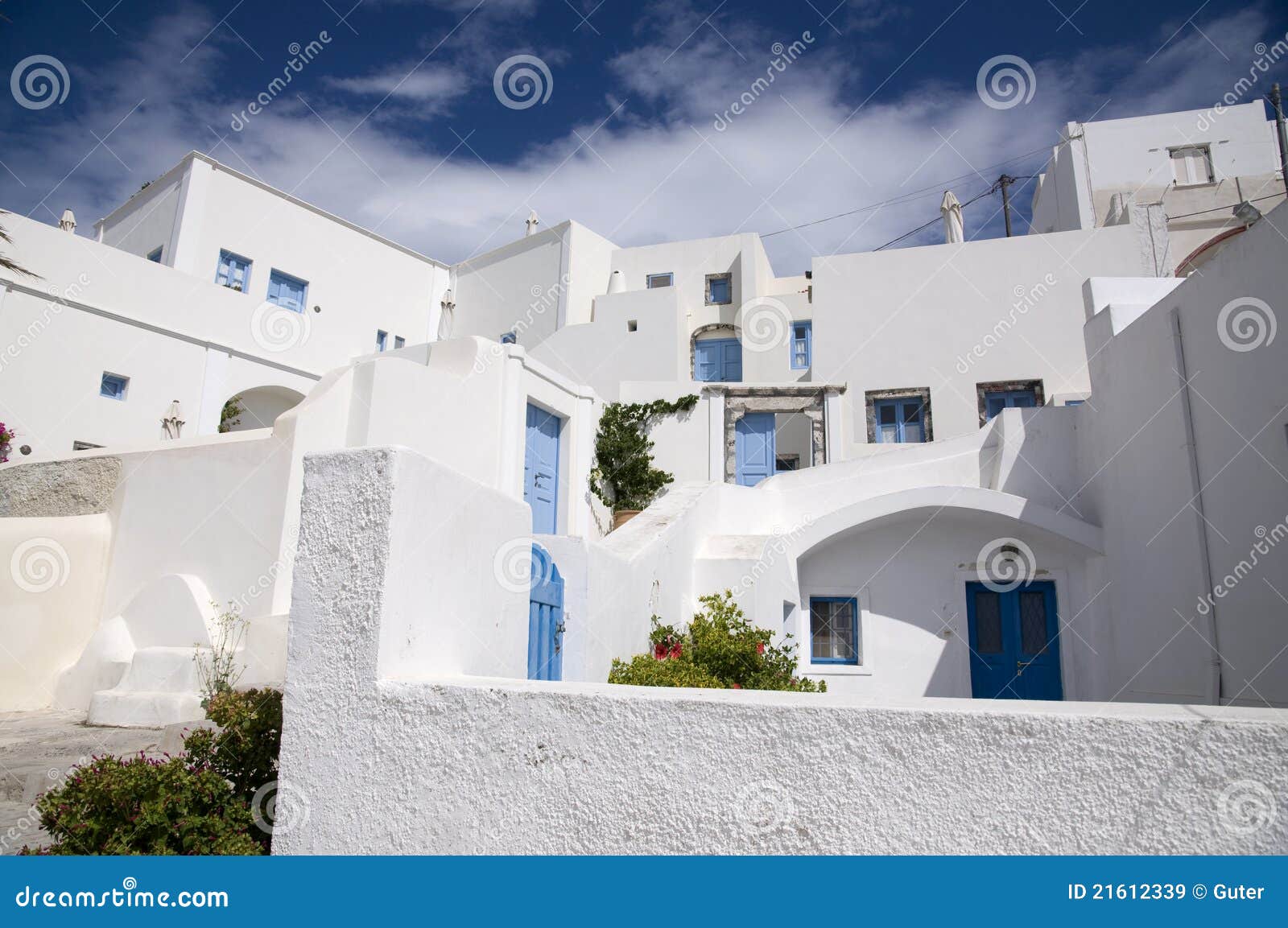 Typical Greek neighborhood stock image. Image of quarter - 21612339