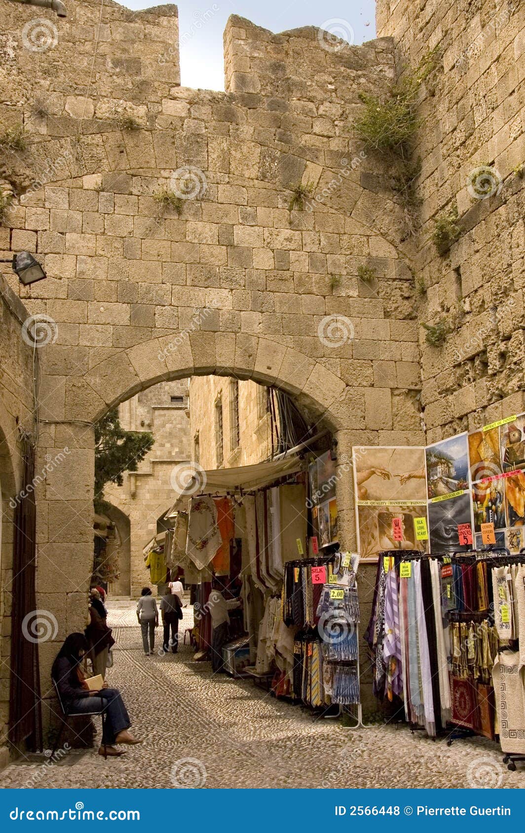 Typical Greek street scene stock photo. Image of adult - 2566448